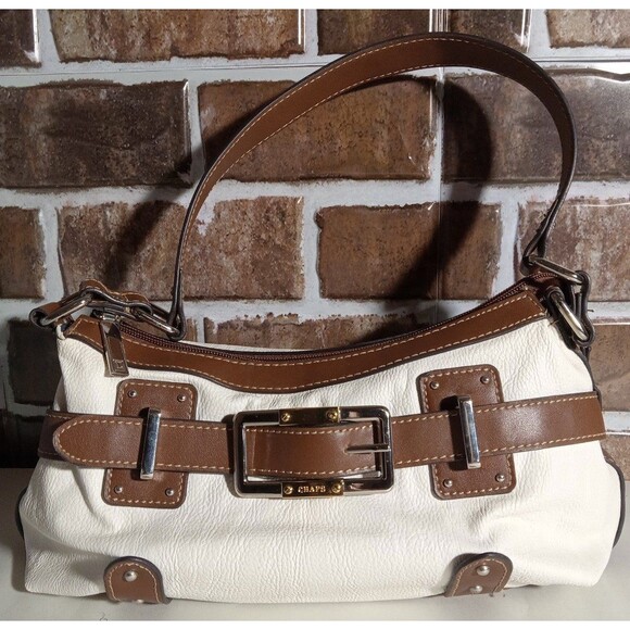 Chaps | Bags | Vintage Chaps Positano White Hand Bag | Poshmark